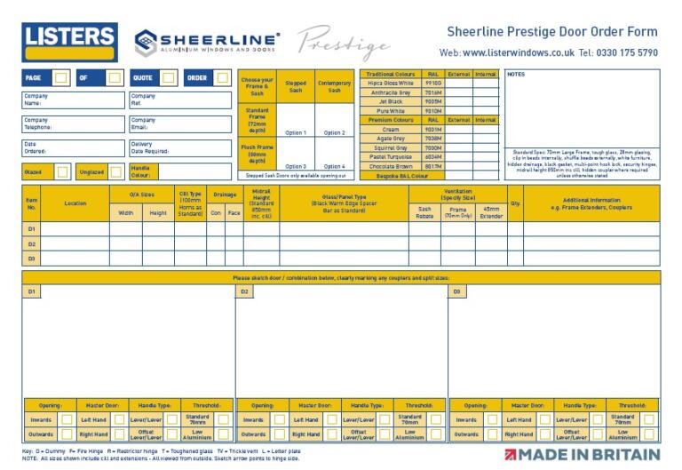 Aluminium Doors from Sheerline | Listers